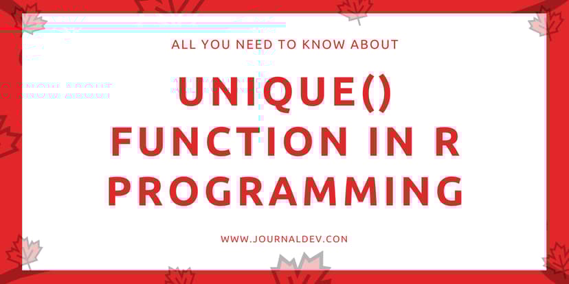 The unique() function in R programming | DigitalOcean